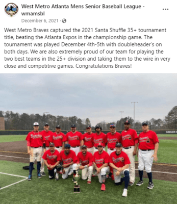 MSBL League Profile: West Metro Atlanta Men's Senior Baseball League ...