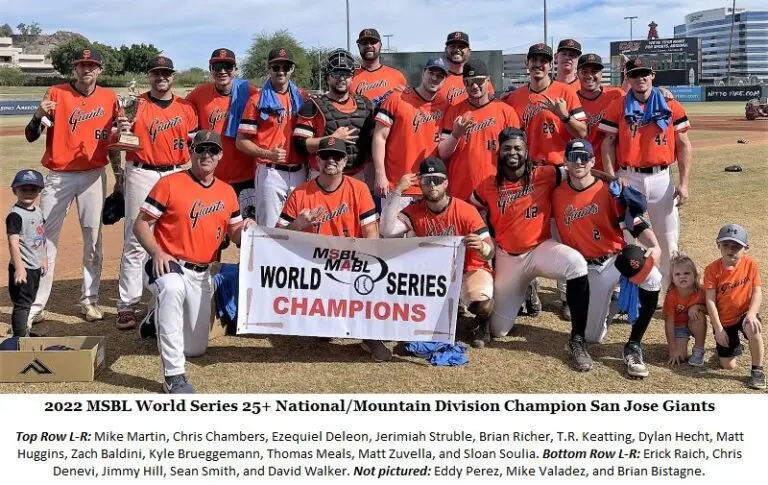 2022 MSBL world series 25 plus National Champions- MSBL-MABL