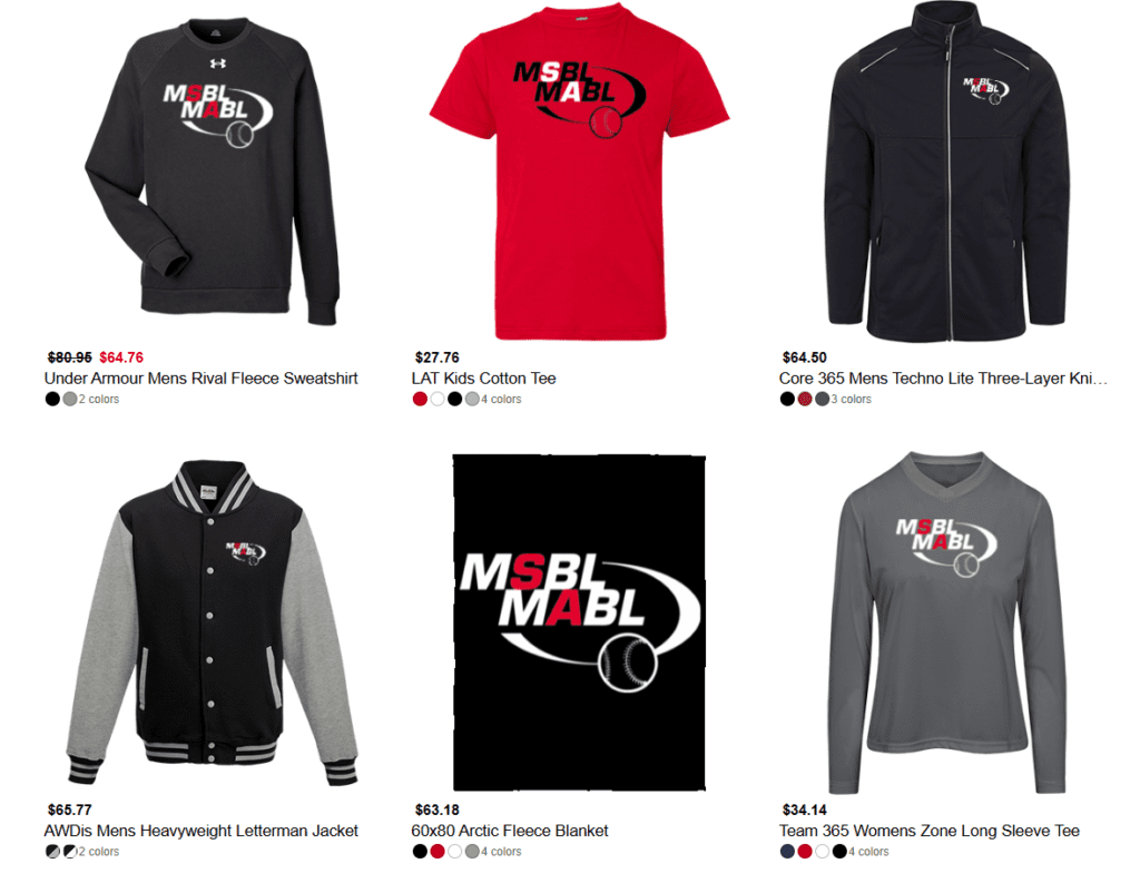 MSBL Unveils ‘MSBL Logo Store’ - Men's Senior Baseball league