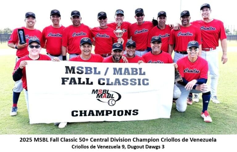 MSBL Fall Classic | Men's Senior Baseball league