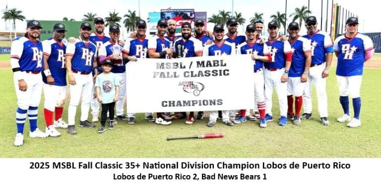 MSBL Fall Classic | Men's Senior Baseball league